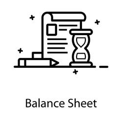 Balance sheet Royalty Free Vector Image - VectorStock