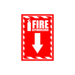 Fire extinguisher label sticker info design Vector Image