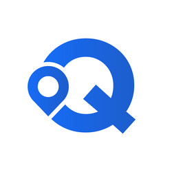 Letter q global logo concept with moving world Vector Image