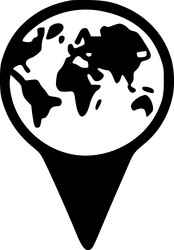 Map pin - black and white Royalty Free Vector Image