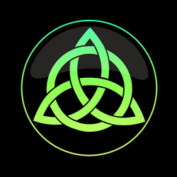 Round bright scandinavian symbol in a frame Vector Image