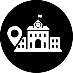 University location icon simple editable design Vector Image