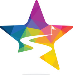 Way to success logo design Royalty Free Vector Image