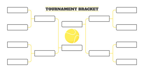 8 team tournament bracket championship template Vector Image