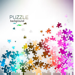 Abstract background made from puzzle pieces Vector Image