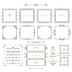 Doodle cute frames set Royalty Free Vector Image