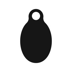 Template of ear tag for cattle blank black Vector Image