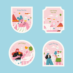 Amusement park template design Royalty Free Vector Image