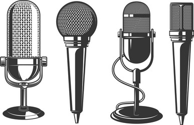 Modern microphone icon Royalty Free Vector Image