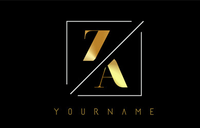 Za z a black and white lines letter logo design Vector Image