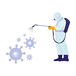 Office disinfection in color cartoon style Vector Image