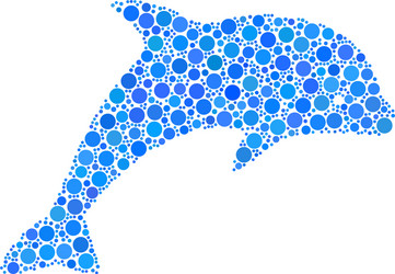Dolphin Collage Dots Vector Images (27)