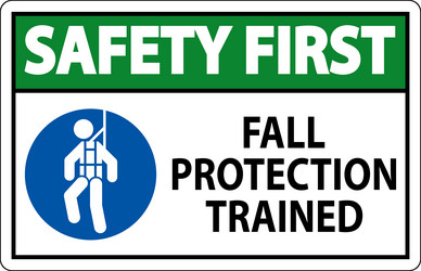 Hard hat decals caution fall protection rescue Vector Image