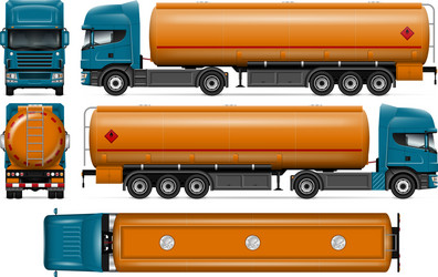 Tank truck mockup isolated vehicle template Vector Image