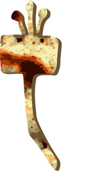 Alphabet hebrew passover matzah letter zain Vector Image