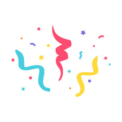 Confetti colorful rolls of paper Royalty Free Vector Image