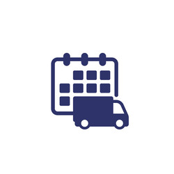 Delivery schedule or date icon Royalty Free Vector Image