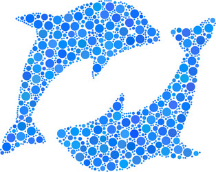 Dolphin Collage Dots Vector Images (27)
