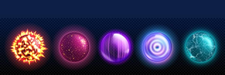 Fantasy glowing orb with magic power Royalty Free Vector