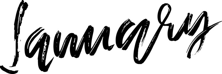 May month ink hand drawn lettering modern dry Vector Image