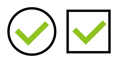 Modern check mark icon or confirmation approval Vector Image