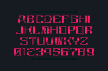 Line font Royalty Free Vector Image - VectorStock