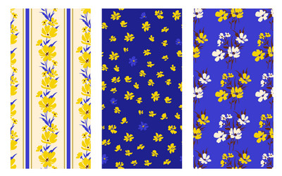 Design of spring print with flowers for textile Vector Image