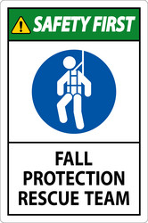 Hard hat decals safety first fall protection Vector Image