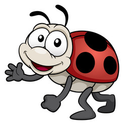 Cartoon funny ladybug Royalty Free Vector Image