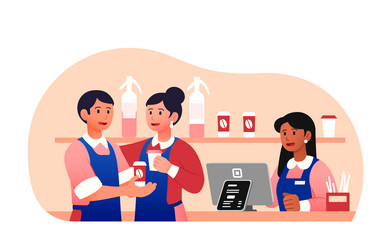 Small business owners and stuff Royalty Free Vector Image