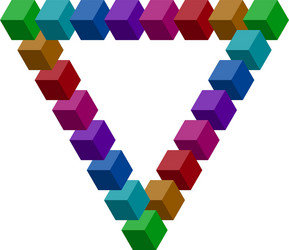 Impossible geometric shape the penrose triangle Vector Image