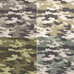 Multicam camouflage seamless patterns Royalty Free Vector