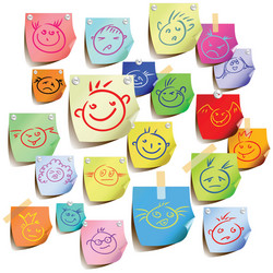 Funny cartoon products with faces Royalty Free Vector Image