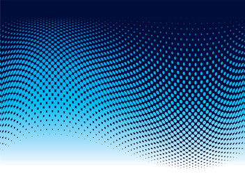 Wave halftone pattern Royalty Free Vector Image