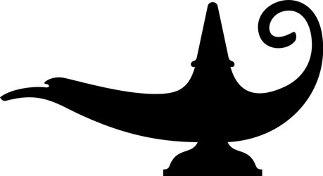 Lamp aladdin magic icon smoke aladin genie Vector Image