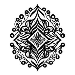Diamond pattern ornament batik design element Vector Image