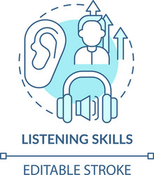 Focus on learning concept icon Royalty Free Vector Image