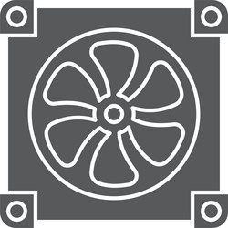 Computer cooler icon symbol isolated on white Vector Image