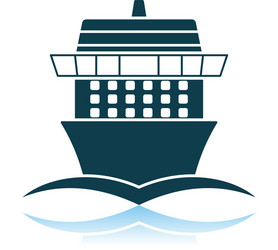 Cruise ship front-view Royalty Free Vector Image