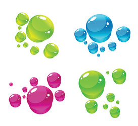 Cartoon colorful drops icons set Royalty Free Vector Image