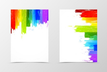 Rainbow flyer template design Royalty Free Vector Image