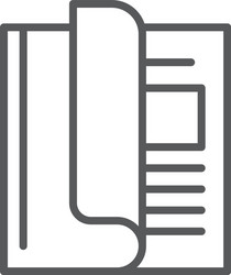 Open magazine icon isolated on white background Vector Image