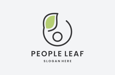 People leaf Royalty Free Vector Image - VectorStock