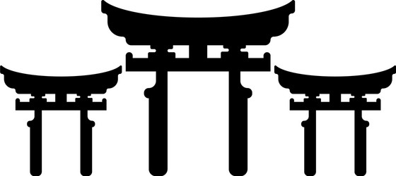 Torri gate icon design Royalty Free Vector Image