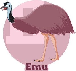 Cartoon smiling emu Royalty Free Vector Image - VectorStock