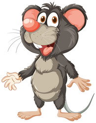 Cute smiling mouse cartoon Royalty Free Vector Image