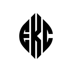 Ekc circle letter logo design Royalty Free Vector Image
