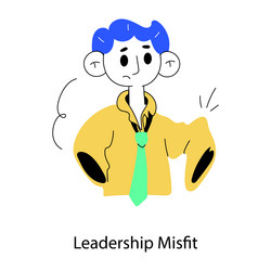 Leadership misfit Royalty Free Vector Image - VectorStock