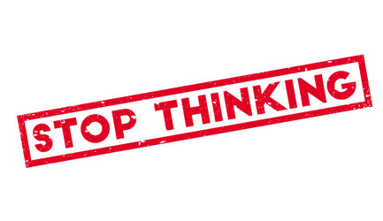Stop and think rubber stamp Royalty Free Vector Image