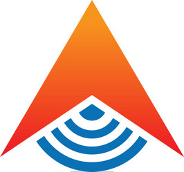 Digital signal logo designs concept network Vector Image